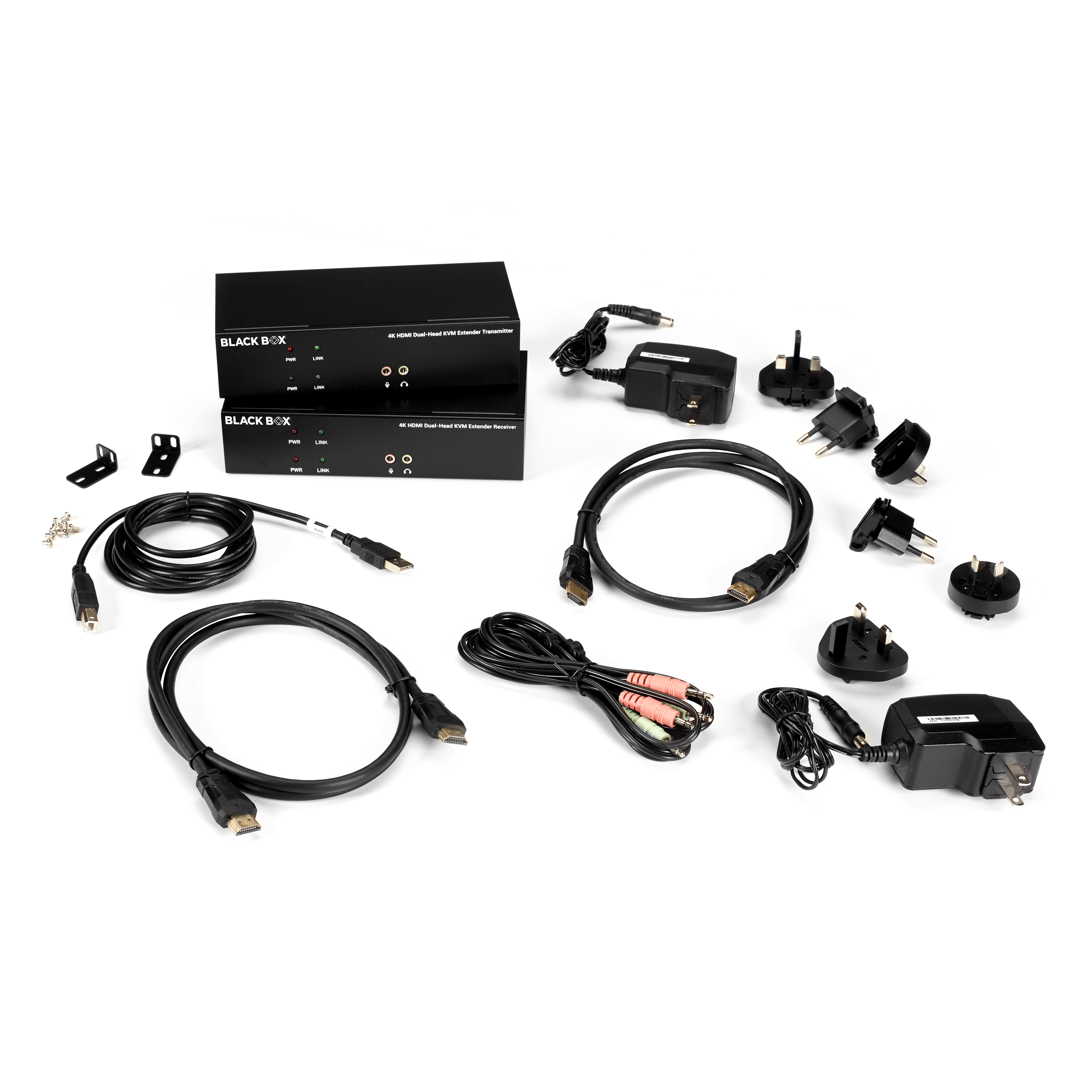 KVM Extender CATx - 4K HDMI USB 2.0 Serial Audio Local Video | Black Box